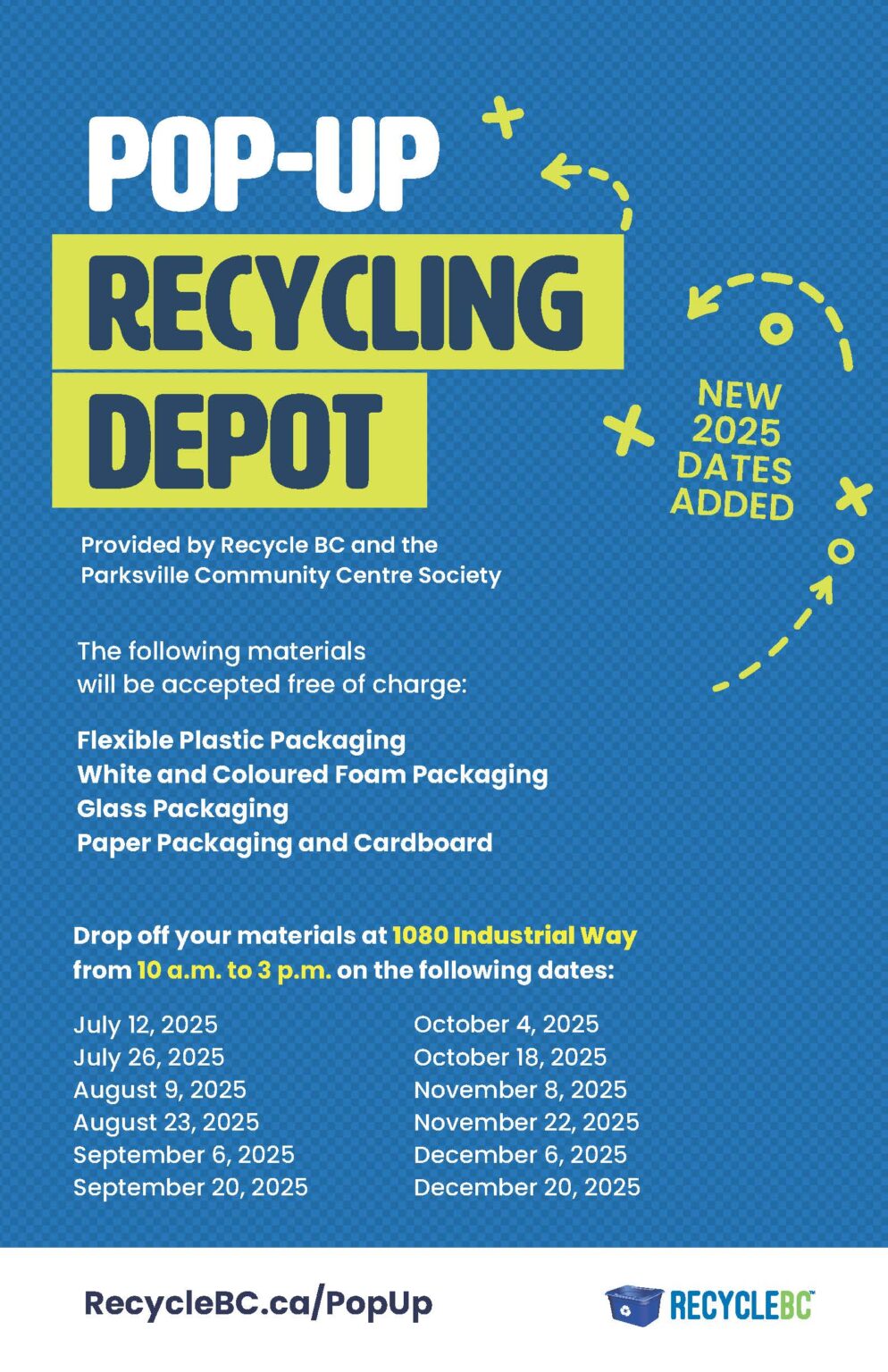 Pop-Up Depot at 1080 Industrial Way, Parksville - Recycle BC