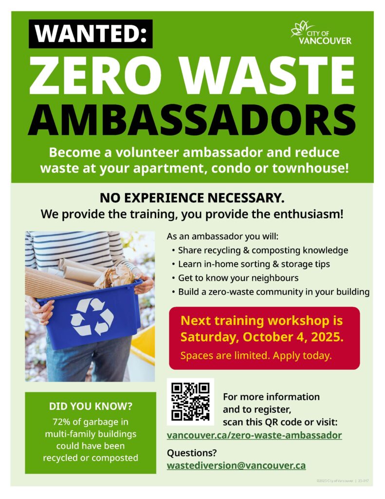 City of Vancouver: Zero Waste Ambassador Training Workshop - Recycle BC